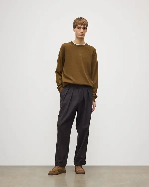 Johnstons Of Elgin Traquair Twill Check Wool & Cashmere Blend Trousers