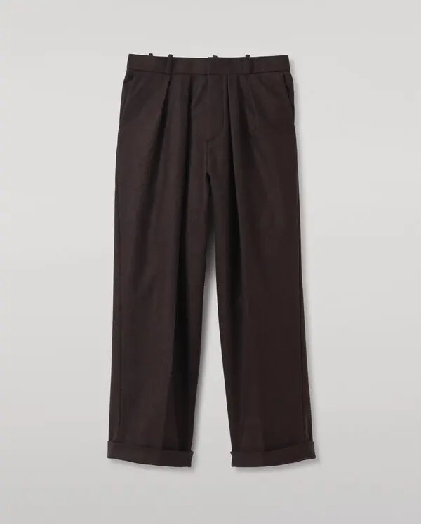 Johnstons Of Elgin Traquair Twill Check Wool & Cashmere Blend Trousers
