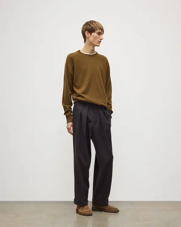 Johnstons Of Elgin Traquair Twill Check Wool & Cashmere Blend Trousers