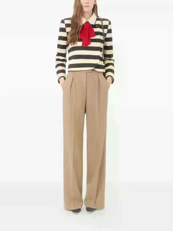 Valentino Garavani Faded Pinstripe Virgin Wool Trousers