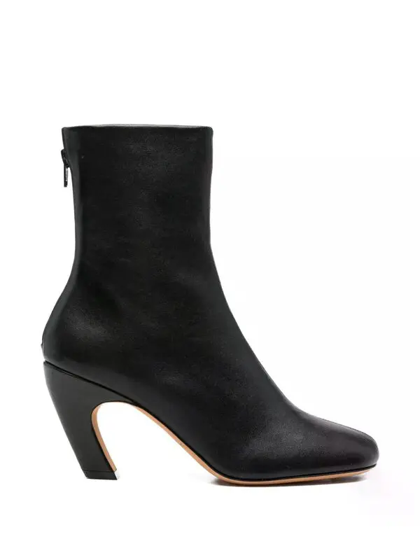 Le Monde Beryl Leather Ankle Boots - Black
