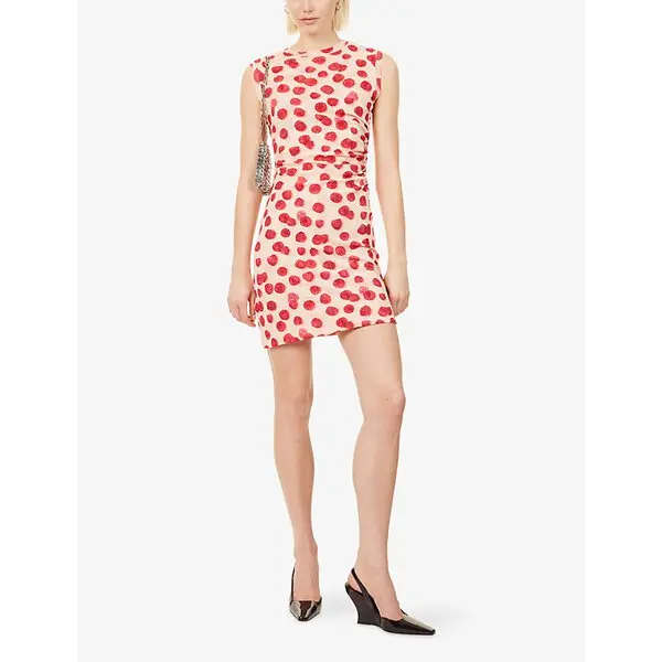 Stella McCartney Printed Mesh Midi Dress