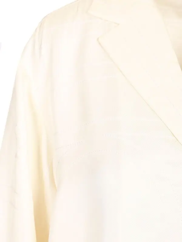 TOTEME Monogram Embroidered Silk Shirt