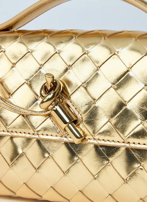 Bottega Veneta Long Andiamo Clutch - Gold