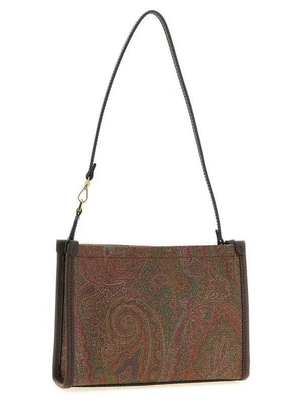 Etro Small Paisley Jacquard Clutch With Pegaso Embroidery