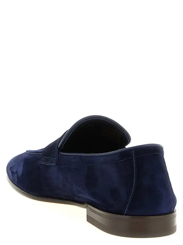 Brunello Cucinelli Suede Penny Loafers - Blue