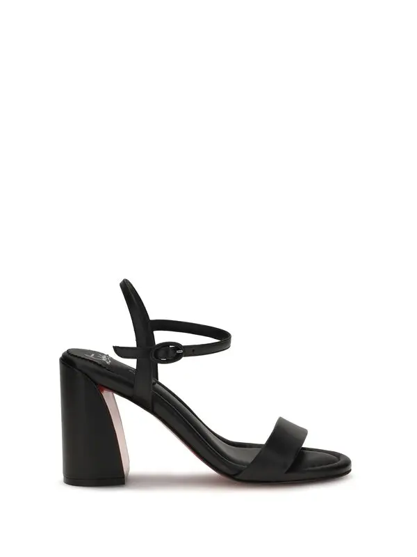 CHRISTIAN LOUBOUTIN Miss Jane Nappa Leather Heeled Sandals - Black