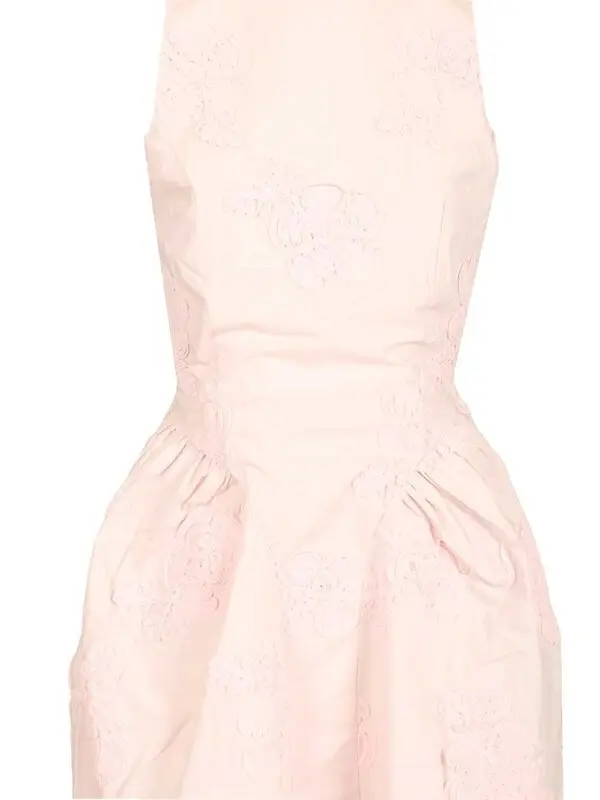 ROTATE BY BIRGER CHRISTENSEN Embroidered Floral Midi Dress