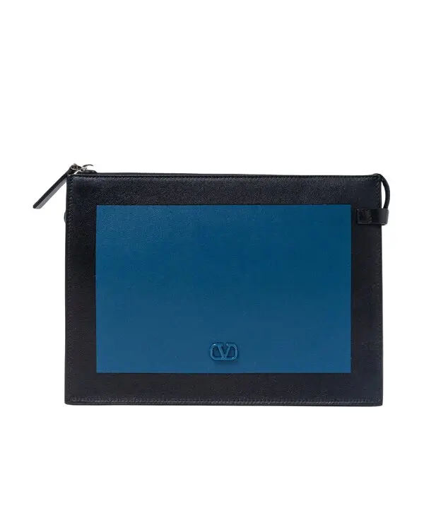 Valentino Garavani Logo Clutch - Blue