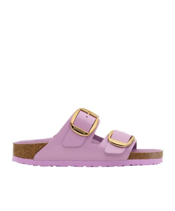BIRKENSTOCK Arizona Buckled Slides - High-gloss Crocus