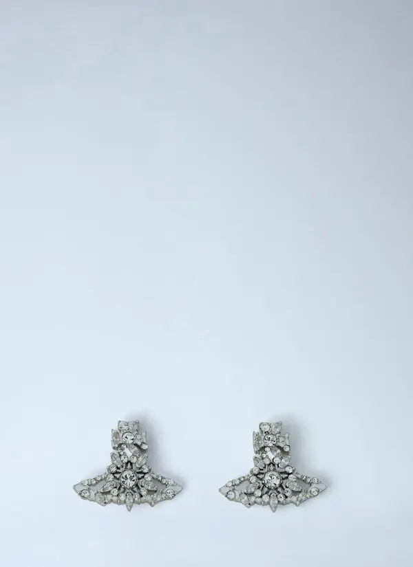 VIVIENNE WESTWOOD Mariette Embellished Stud Earrings - Silver