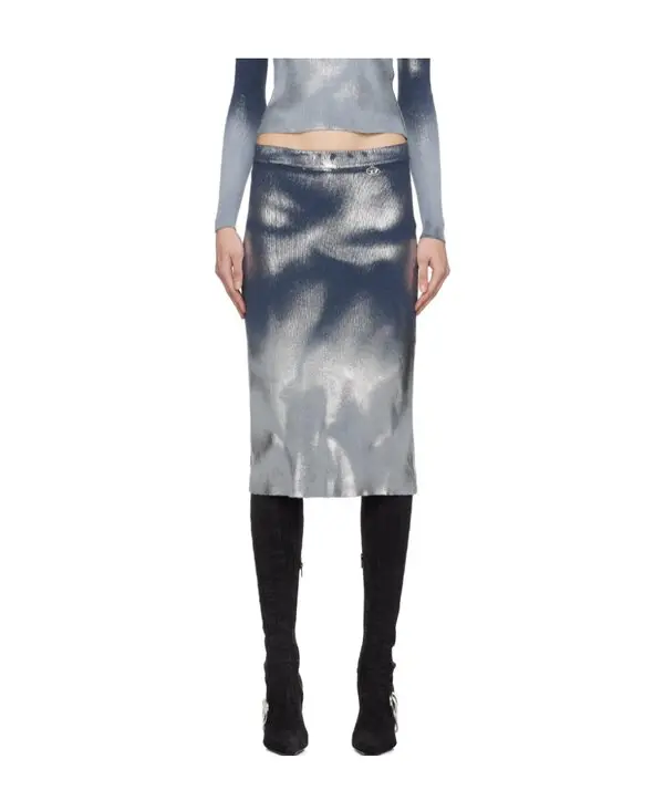 DIESEL® Mi-lan Ribbed Midi Skirt
