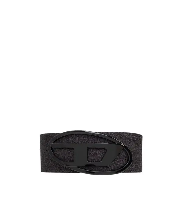 DIESEL® B-1dr 80 Glitter Wide Belt - Black