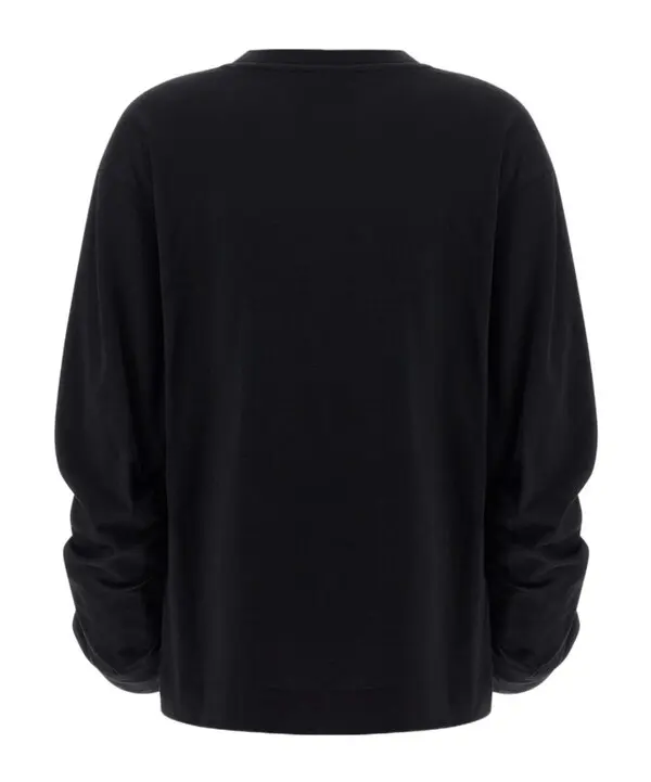 Dries Van Noten Long-sleeve Crew-neck T-shirt With Pleated Sleeves