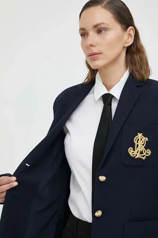 Ralph Lauren Single Breasted Logo Patch Blazer