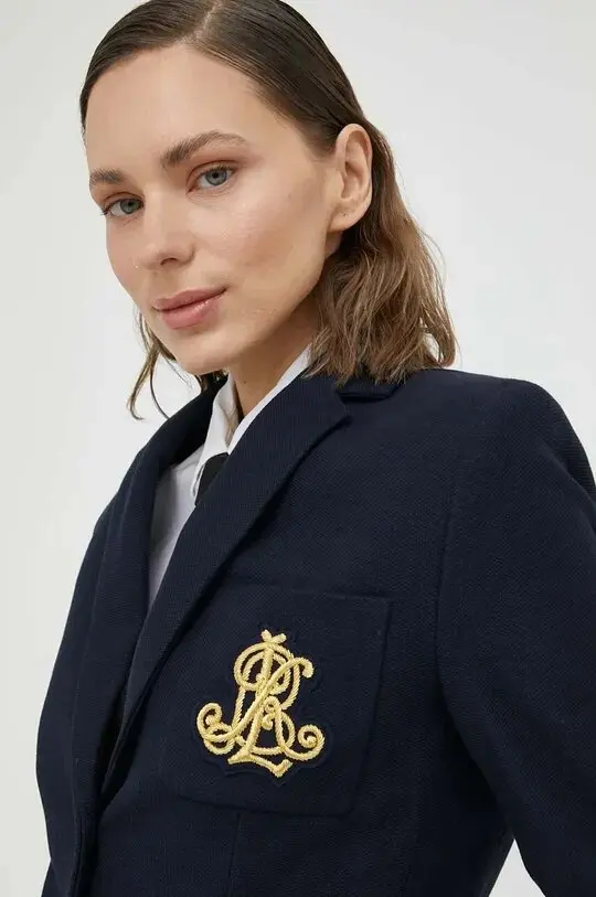 Ralph Lauren Single Breasted Logo Patch Blazer