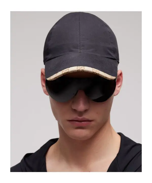 Gucci Gg Canvas Trim Baseball Hat