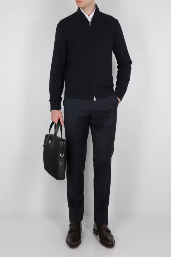 Brioni Zip-up High Neck Cardigan