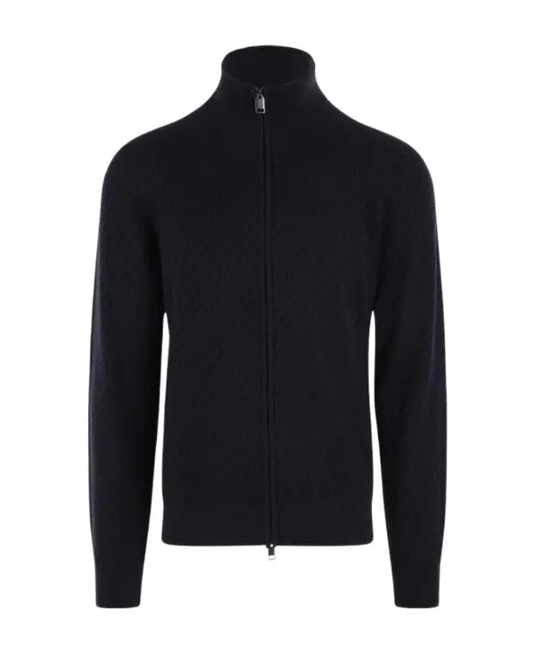 Brioni Zip-up High Neck Cardigan - No