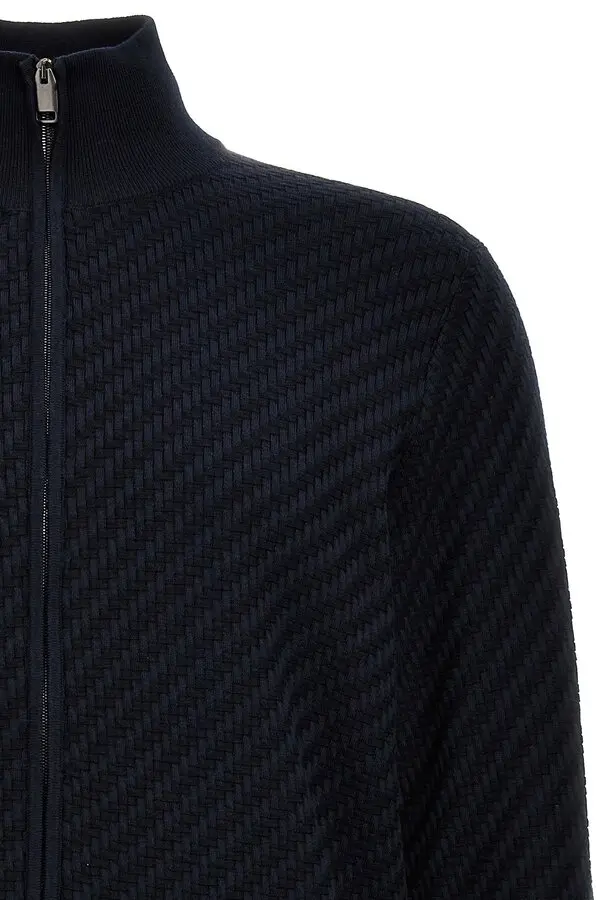 Brioni Zip-up High Neck Cardigan