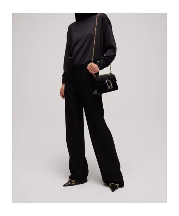 Gucci Fluid Viscose Linen Tailored Pants