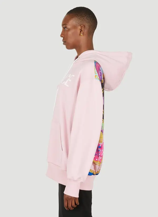 Versace Hooded Sweatshirt With Ventagli Print