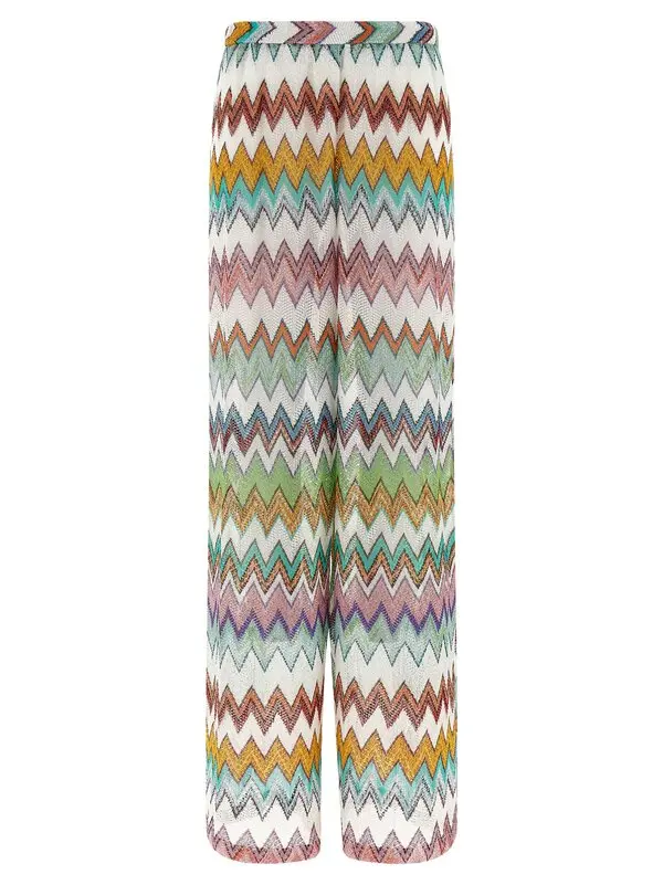 Missoni Zigzag Pattern Viscose Lamé Pants