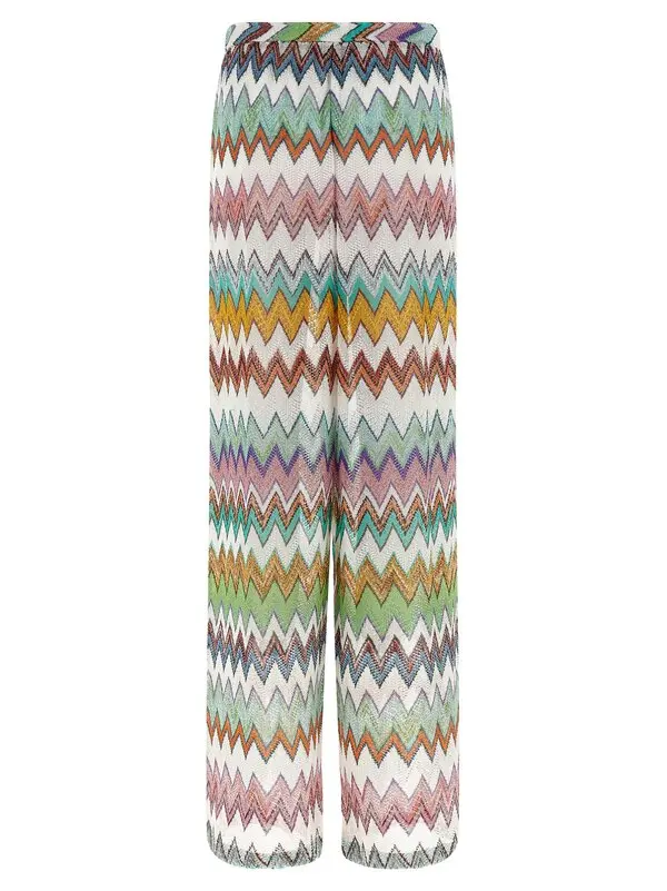 Missoni Zigzag Pattern Viscose Lamé Pants