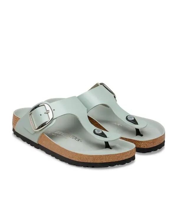 BIRKENSTOCK Gizeh Big Buckle Thong Sandals - Gray