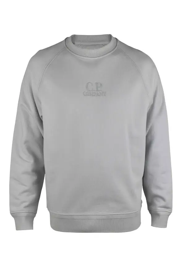 C.P. COMPANY Crew Neck Long Sleeve Sweater - Gray