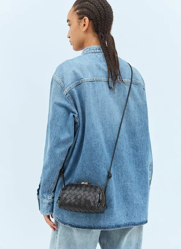 Bottega Veneta Intrecciato Concert Pouch - Black