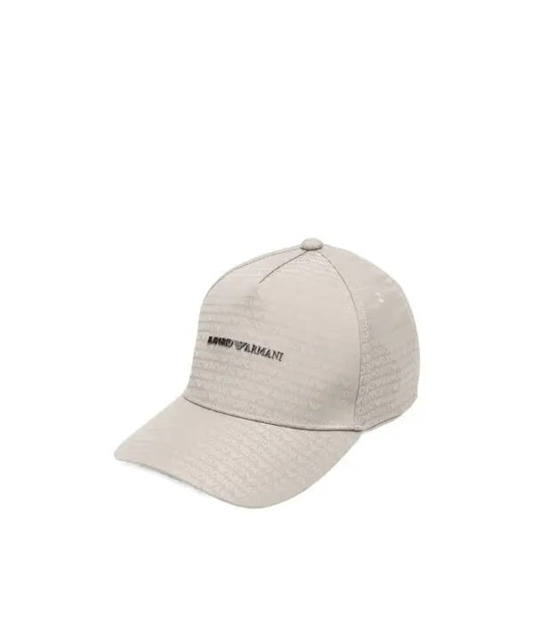 Emporio Armani Monogram Logo Baseball Cap - Grey