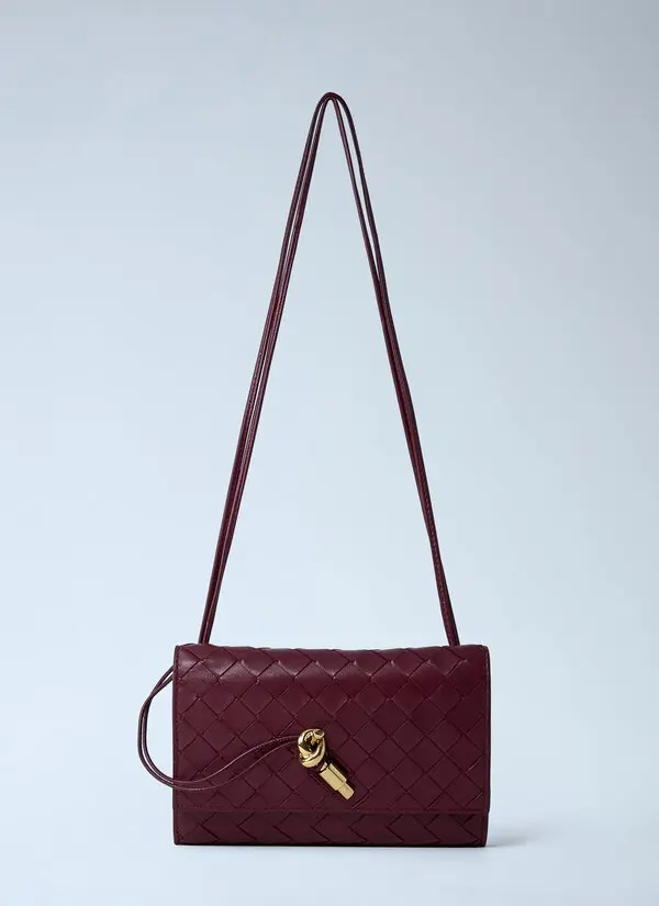 Bottega Veneta Andiamo Crossbody Bag In Intrecciato Leather
