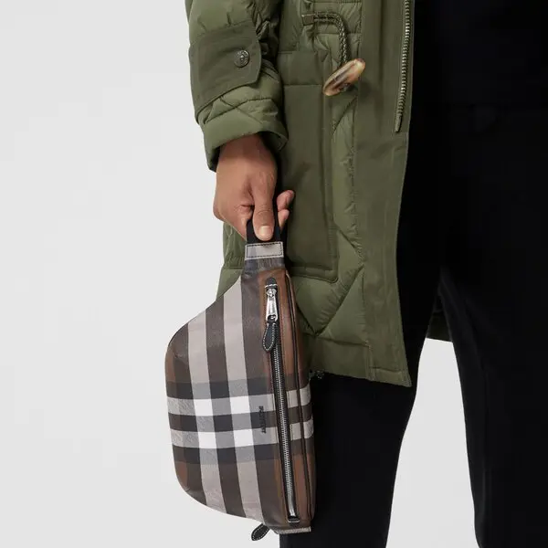 Burberry Checked Zipped Belt Bag