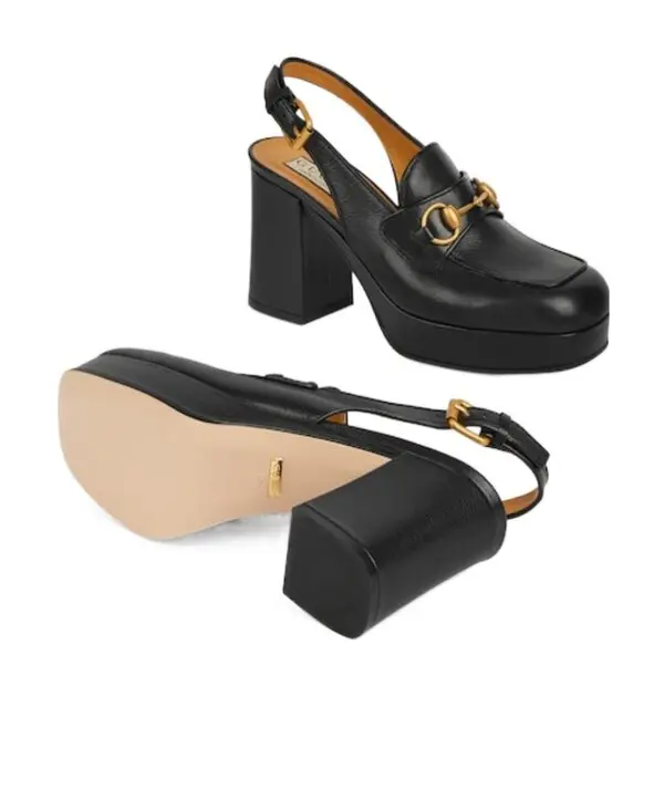 Gucci Horsebit Detailed Platform Pumps
