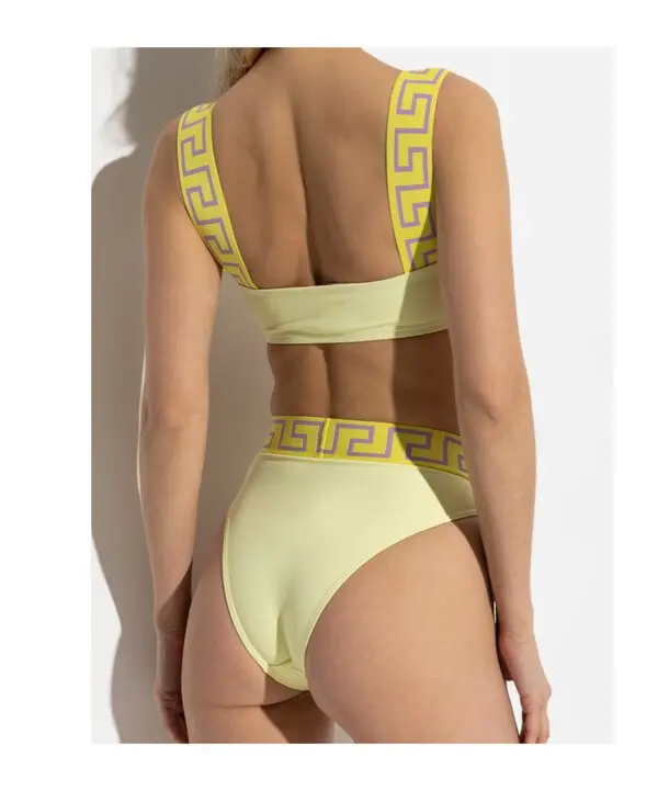 Versace Greca Border Bikini Top - Nude
