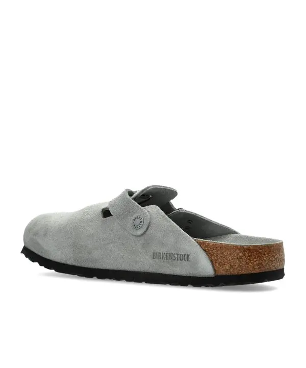 BIRKENSTOCK Suede Buckled Clogs