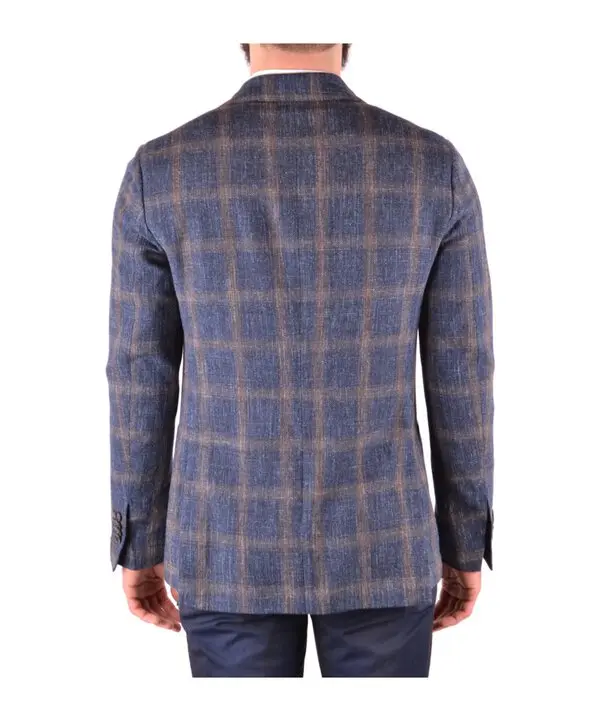 LARDINI Plaid Suit Jacket
