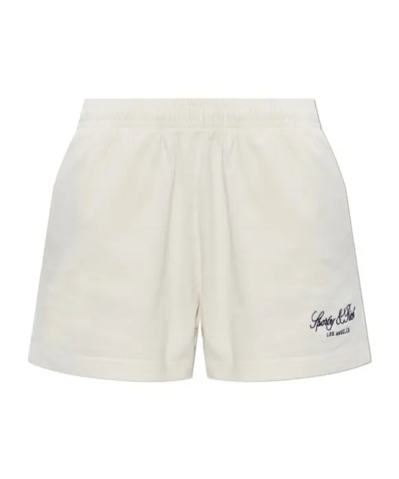 SPORTY  RICH Sporty Rich Vendome La Embroidered Shorts