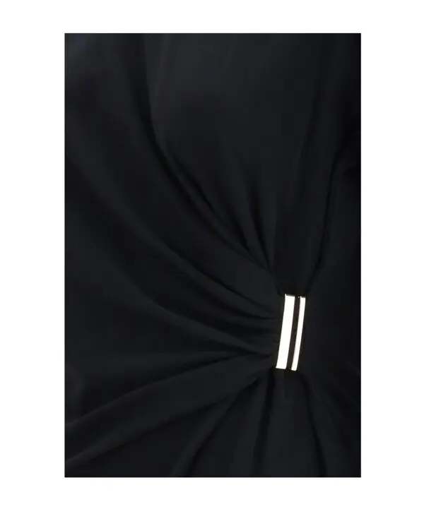 Pinko Ruched Detail T-shirt With Straight Hem