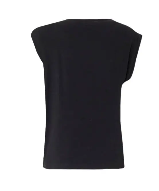 Pinko Melody Sleeveless Draped Top With Gold Detail