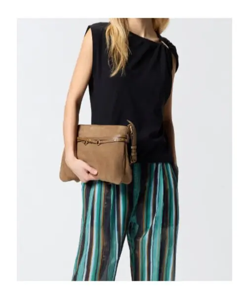 Pinko Melody Sleeveless Draped Top With Gold Detail