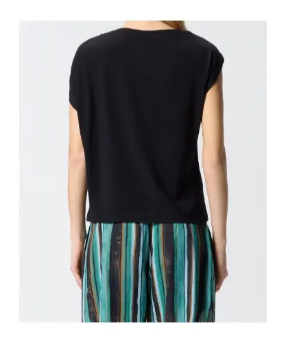 Pinko Melody Sleeveless Draped Top With Gold Detail