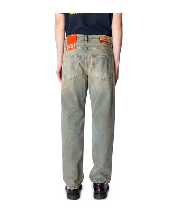 DIESEL® D-ark Straight-leg Distressed Jeans