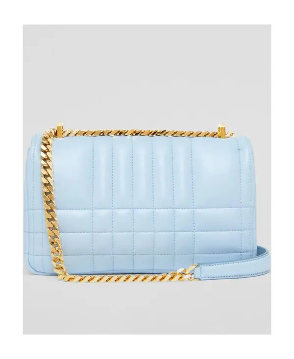 Burberry Quilted Lola Crossbody Bag - Blue