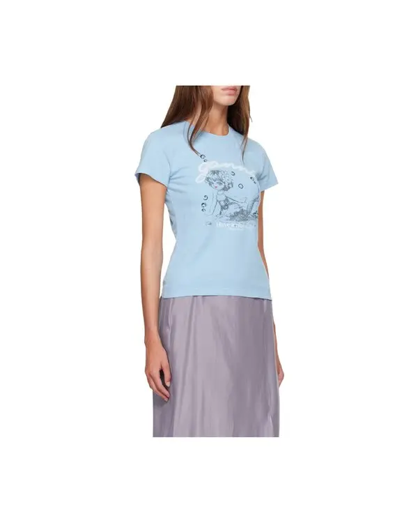 GANNI Graphic Print T-shirt