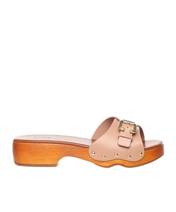 Chloé Jeannette Flat Sandals - Blush Pink