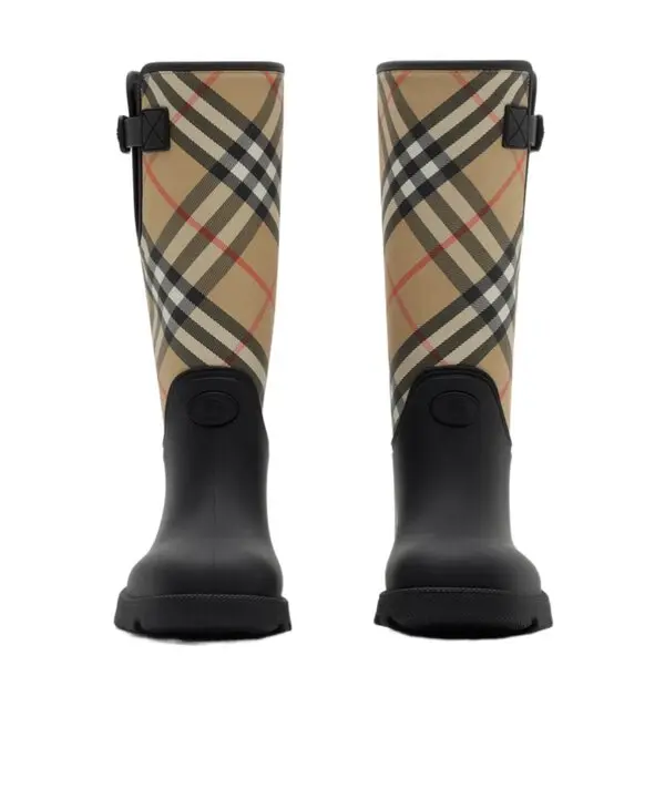 Burberry High Boots With Equestrian Knight Design