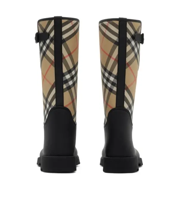 Burberry High Boots With Equestrian Knight Design