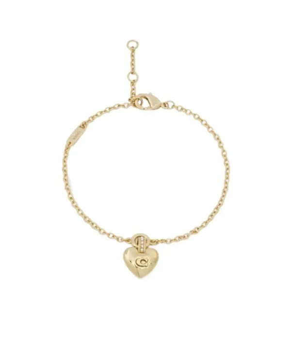 COACH Heart Pendant Bracelet - Yellow